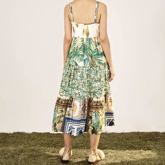 FARM Rio | Dresses | Farm Rio Mixed Print Midi Dress | Poshmark
